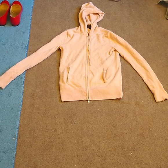 J. Crew | Sweaters | J Crew Blush Shell Pink Cashmere Zip Up Hoodie ...